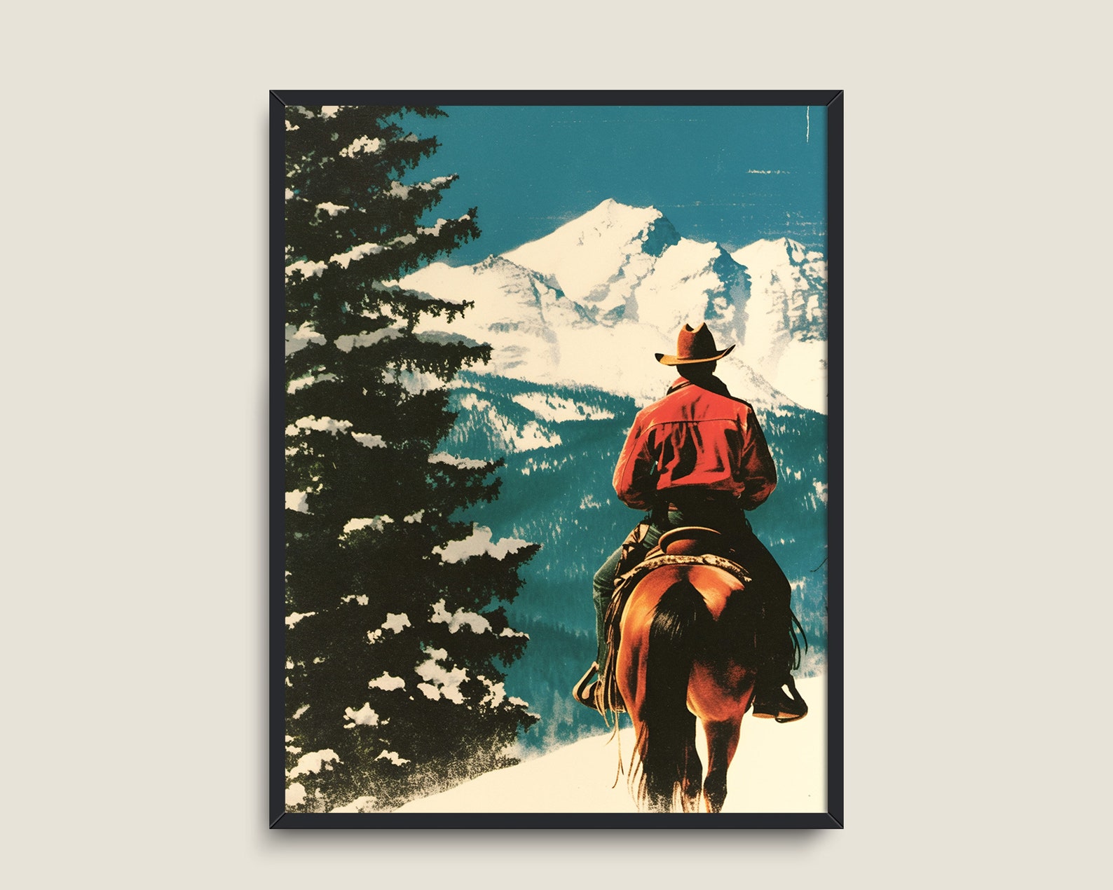 Vintage Cowboy Print, PRINTABLE Digital Download, Western Old Wild West ...