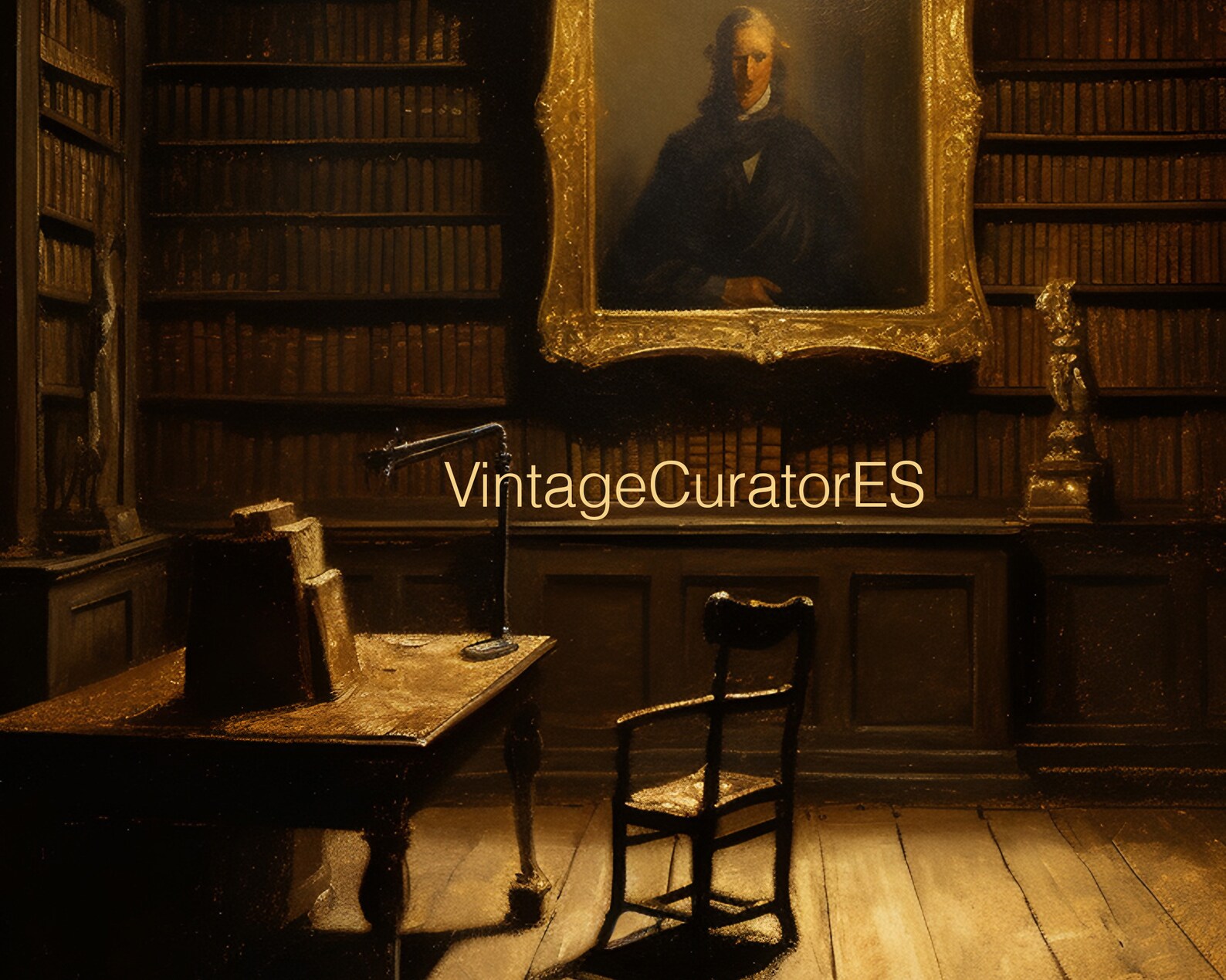 Dark Academia Decor, Vintage Library Print, Moody Wall Art PRINTABLE ...