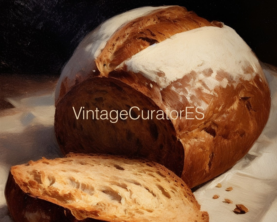 Vintage Kitchen Print, Bread Prints, Country Kitchen Wall Art, Antique ...
