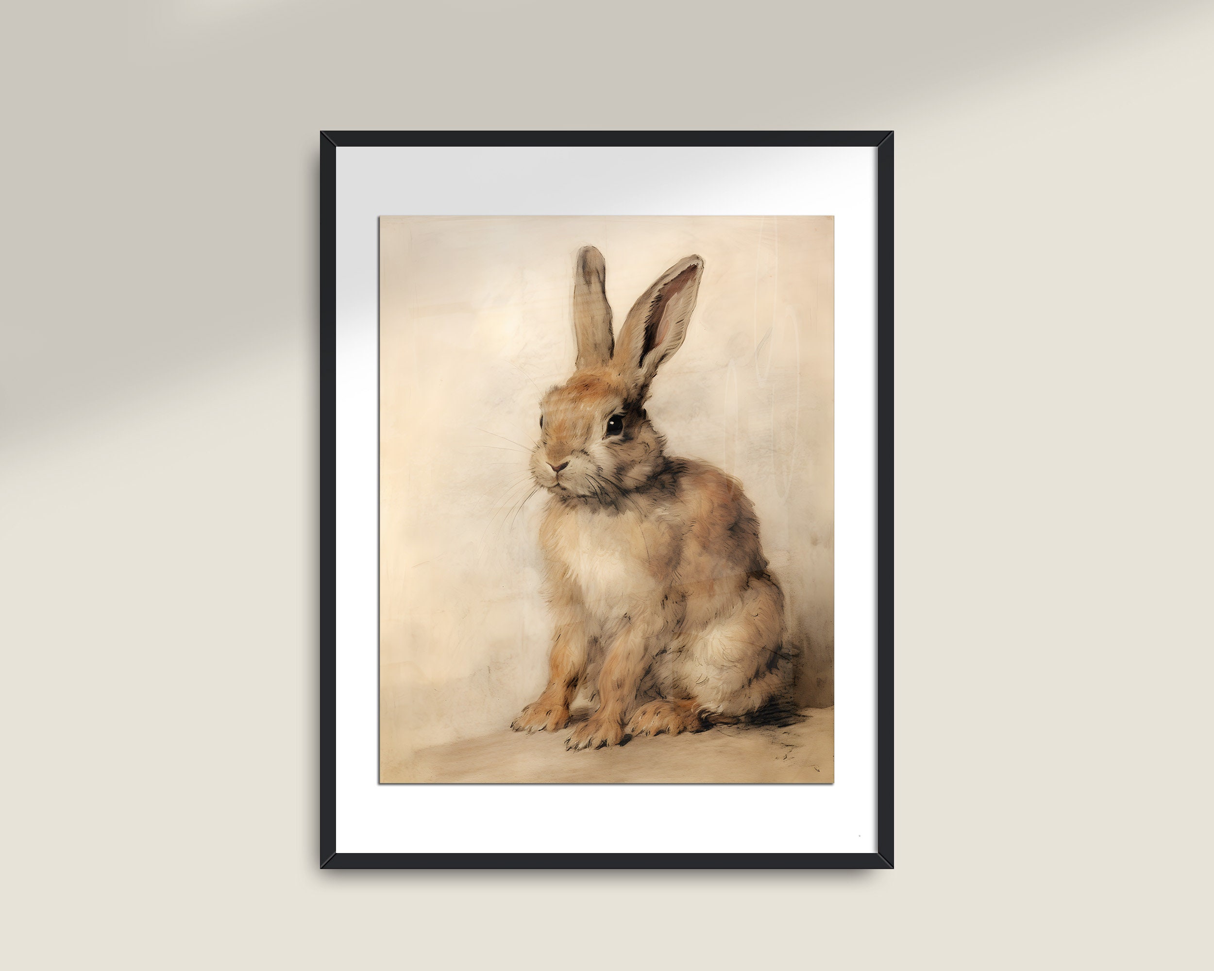 Vintage Rabbit Prints, Antique Animal Decor, Farmhouse Printable Art ...