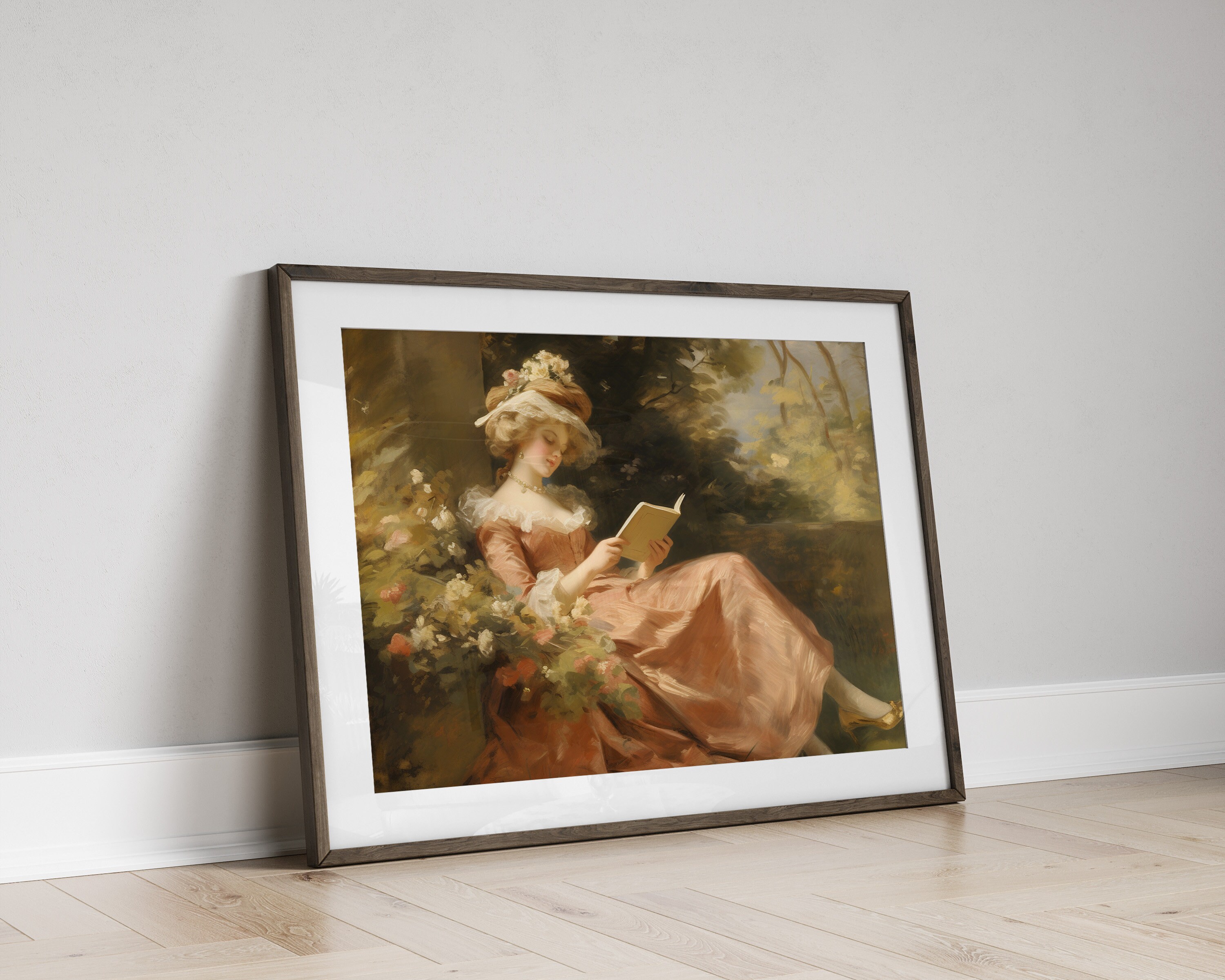Woman Reading Vintage Prints, Reading Books Poster, Cottagecore Decor ...
