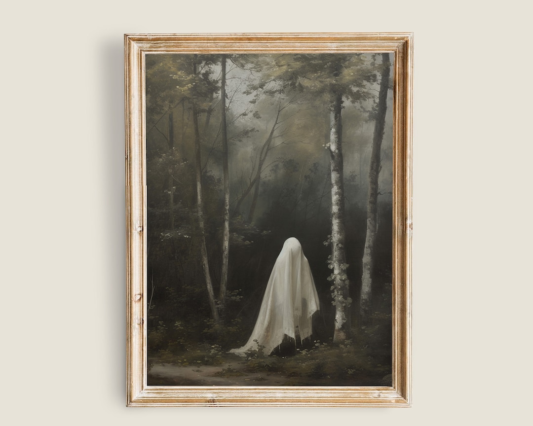 Vintage Ghost Nature, Dark and Moody Woods, Horror Goth Print ...