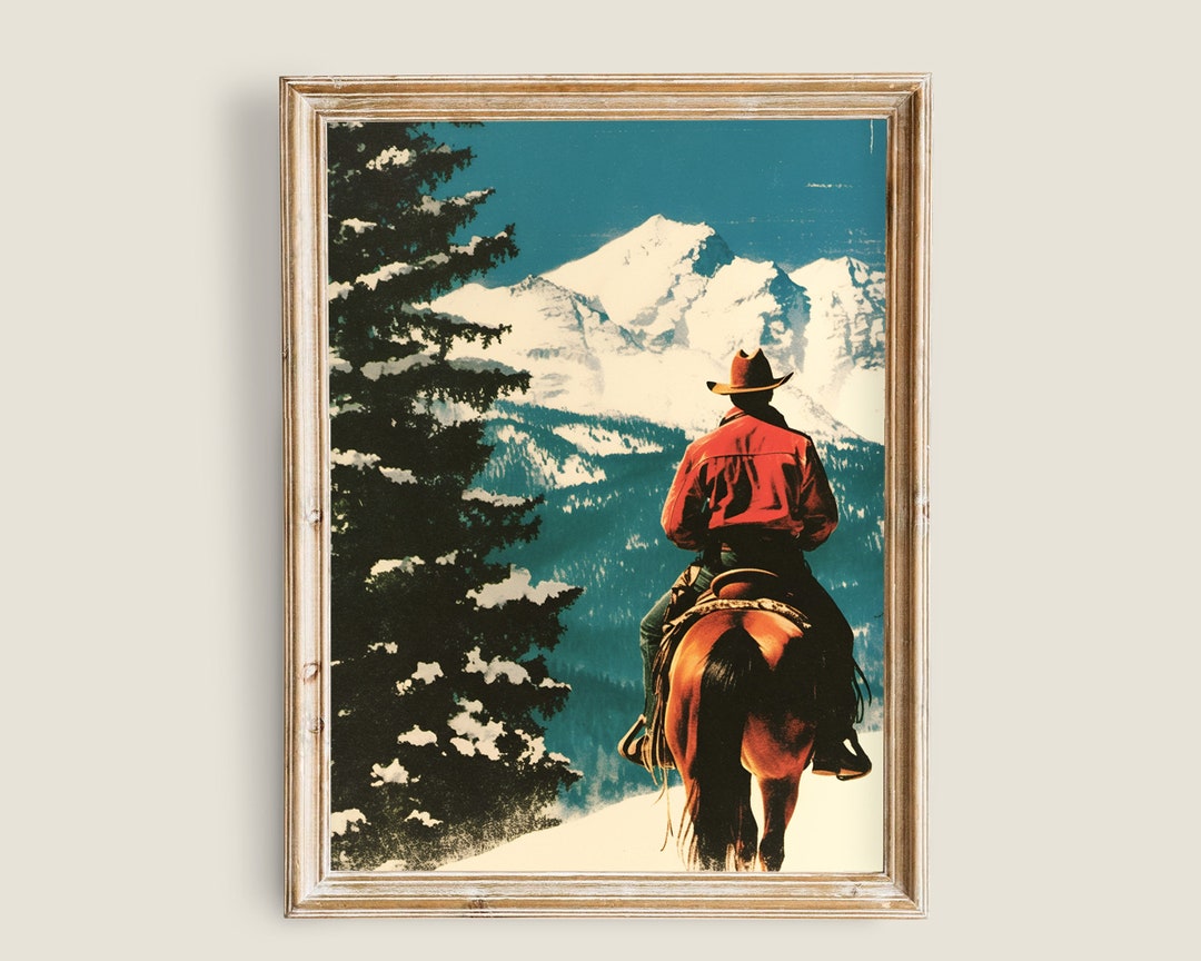 Vintage Cowboy Print, PRINTABLE Digital Download, Western Old Wild West ...