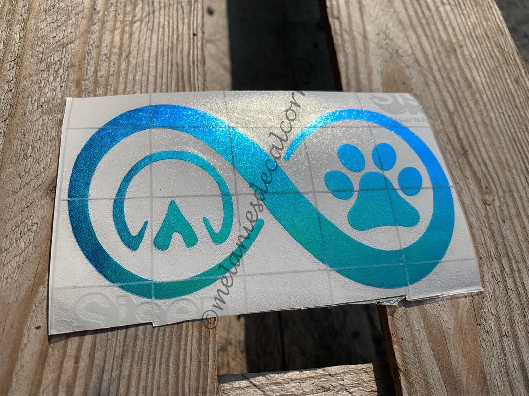 Infinity Horse Hoove and Paw Print Decal. Dog Mom, Horse Mom, Car ...