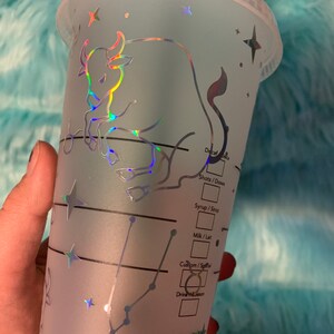 Zodiac Sign Custom Tumbler 24 Oz Cold Cup Starbucks Venti Scorpio Leo ...