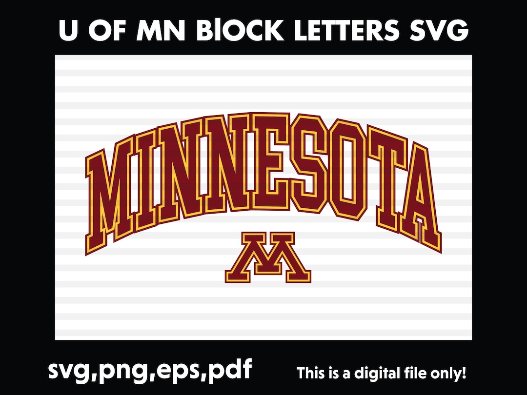 University of Minnesota College Block Letters SVG/PNG - Etsy