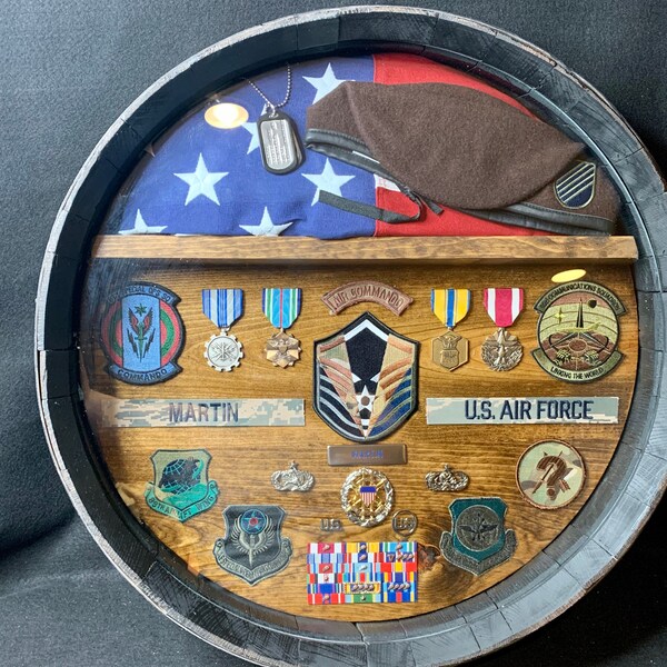 Military Retirement Shadow Box - Etsy