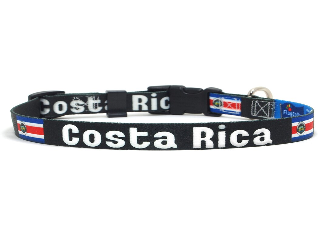 Costa Rican Cat Collar | Costa Rica Flag and Name | Breakaway Safety ...