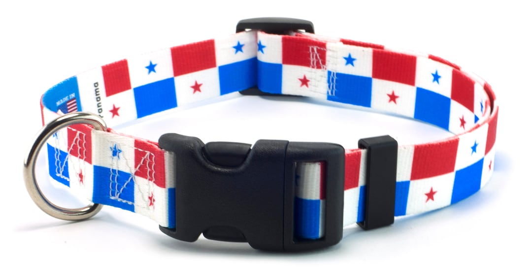 Panama Dog Collar | Panamanian Flag | Quick Release or Martingale Style ...