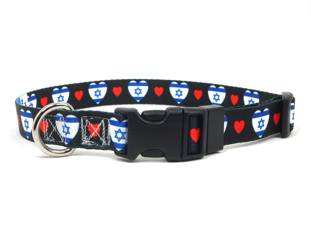 Dog Collar | I Love Israel | Quick Release or Martingale Style | Made ...