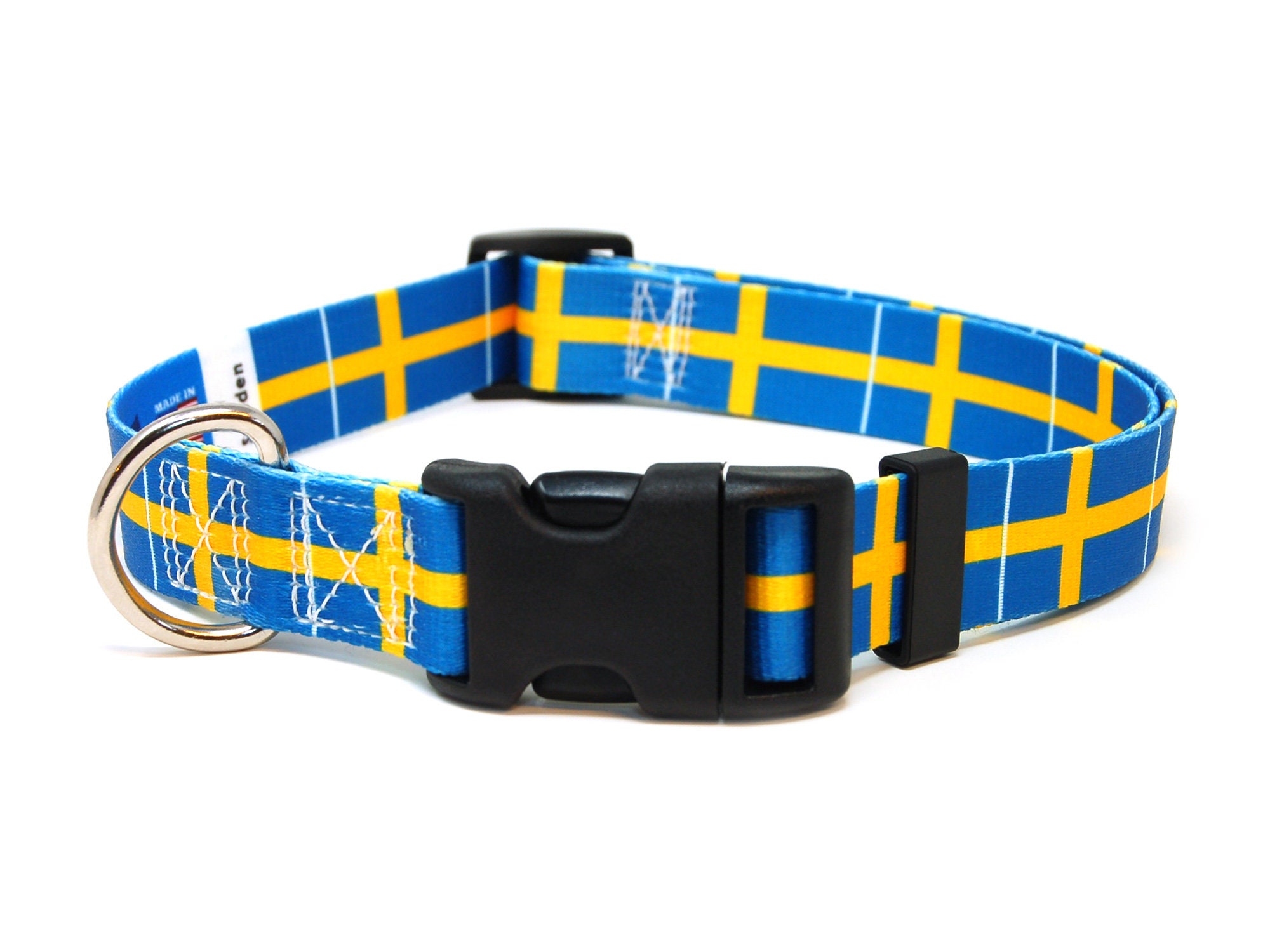 Dog Collar and Leash Set Sweden Flag Adjustable for Xtra - Etsy