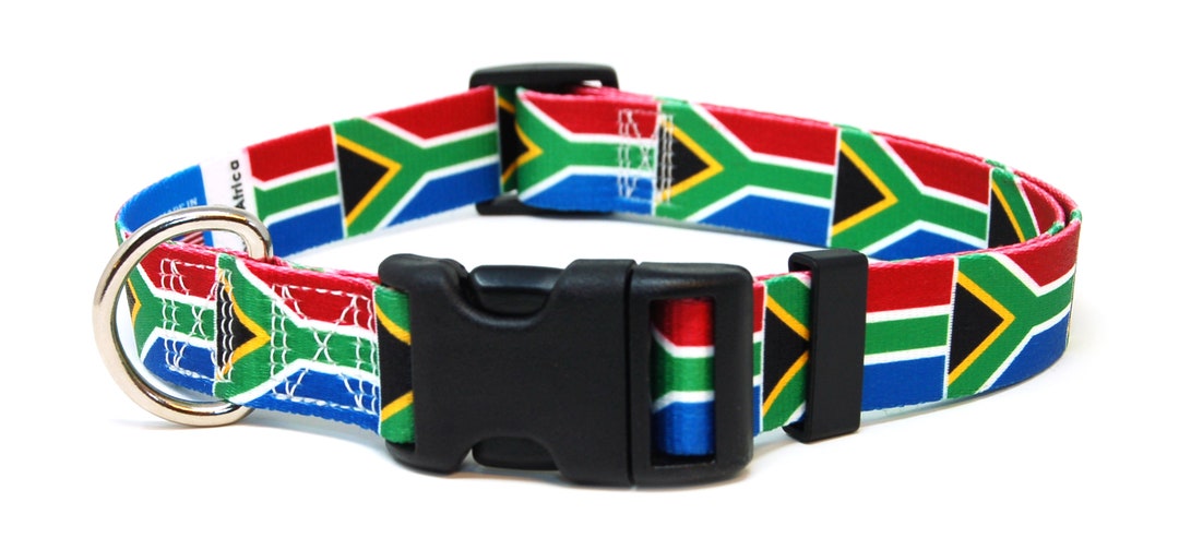 South Africa Dog Collar | South African Flag | Quick Release or ...