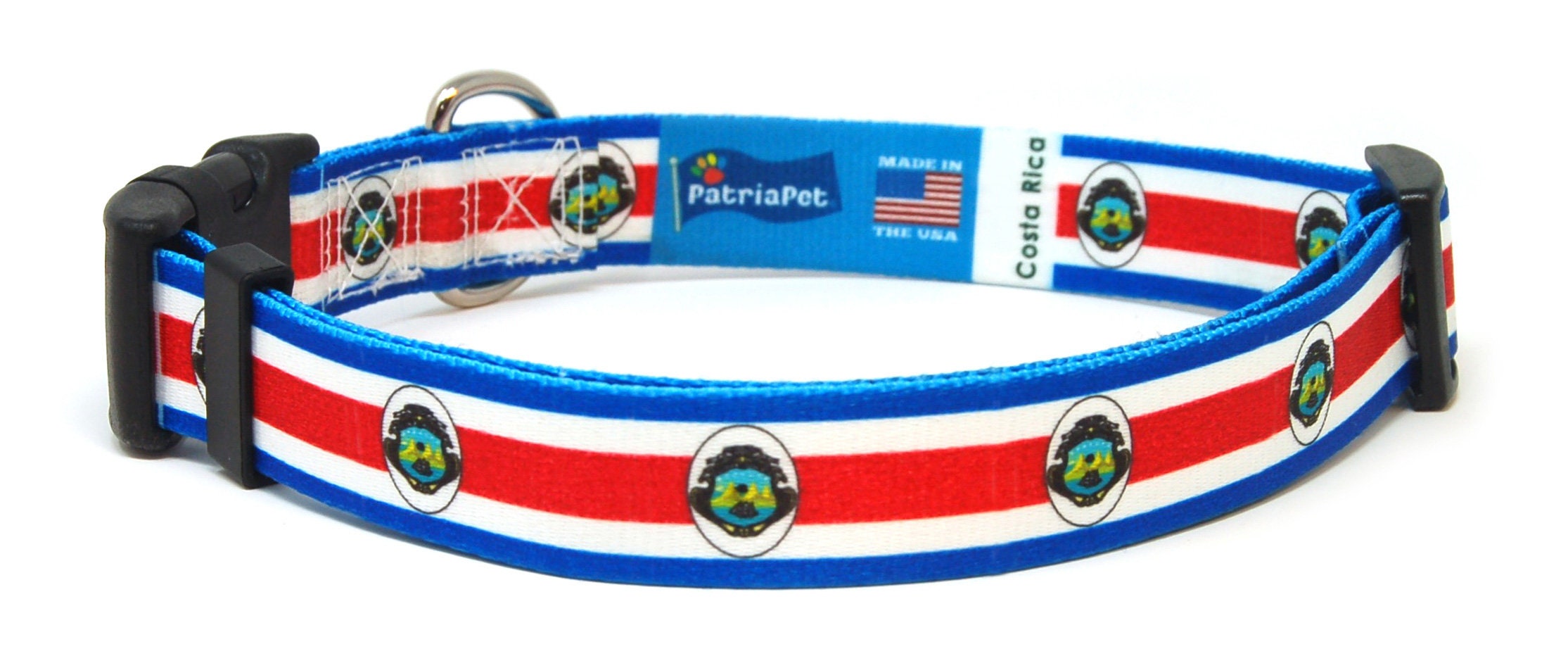 Costa Rica Dog Collar Costa Rican Flag Quick Release or - Etsy