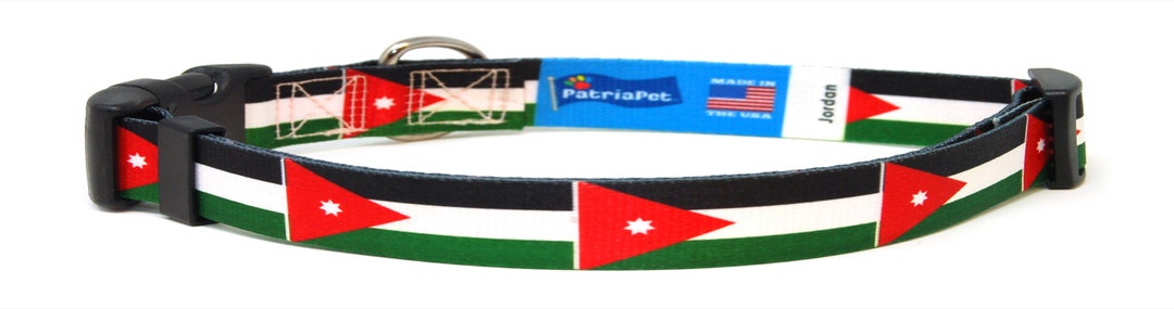 Cat Collar | Jordan Flag | Jordanian | Adjustable | Easy Release Safety ...