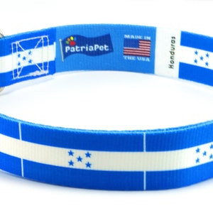 Honduras Dog Collar Honduran Flag Quick Release or Martingale Style ...