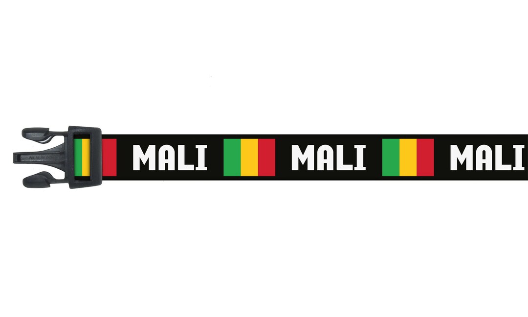 Malian Dog Collar | Mali Flag + Country Name | Pride Events | Quick ...
