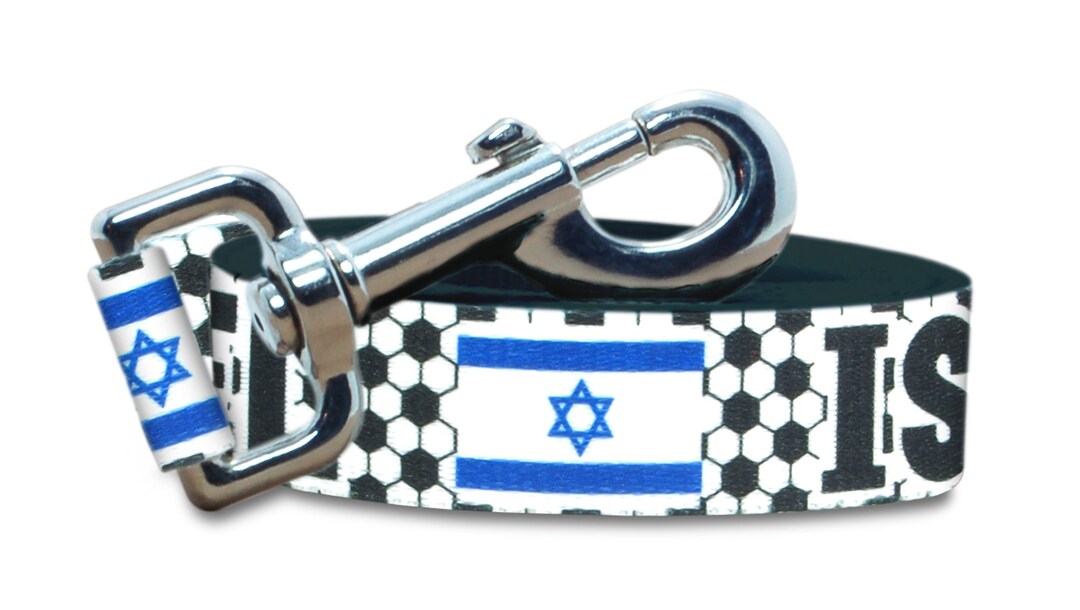 Dog Leash | Lead | Israel Flag | Soccer Design | Available in 6 Foot ...