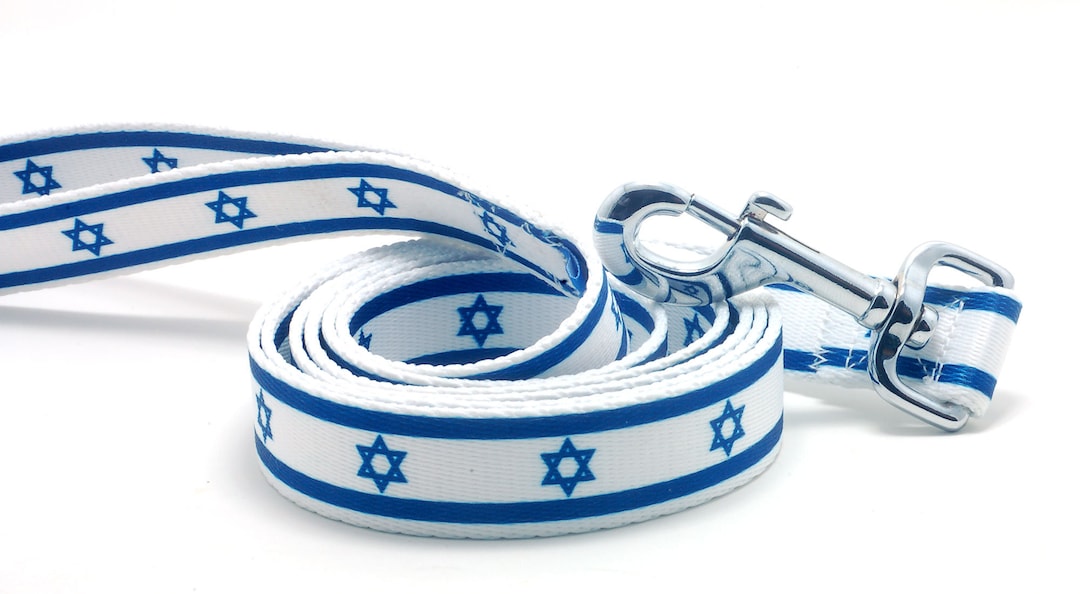 Dog Leash | Lead | Israel Flag | Israelis | 6 Foot | 4 Foot | for Extra ...