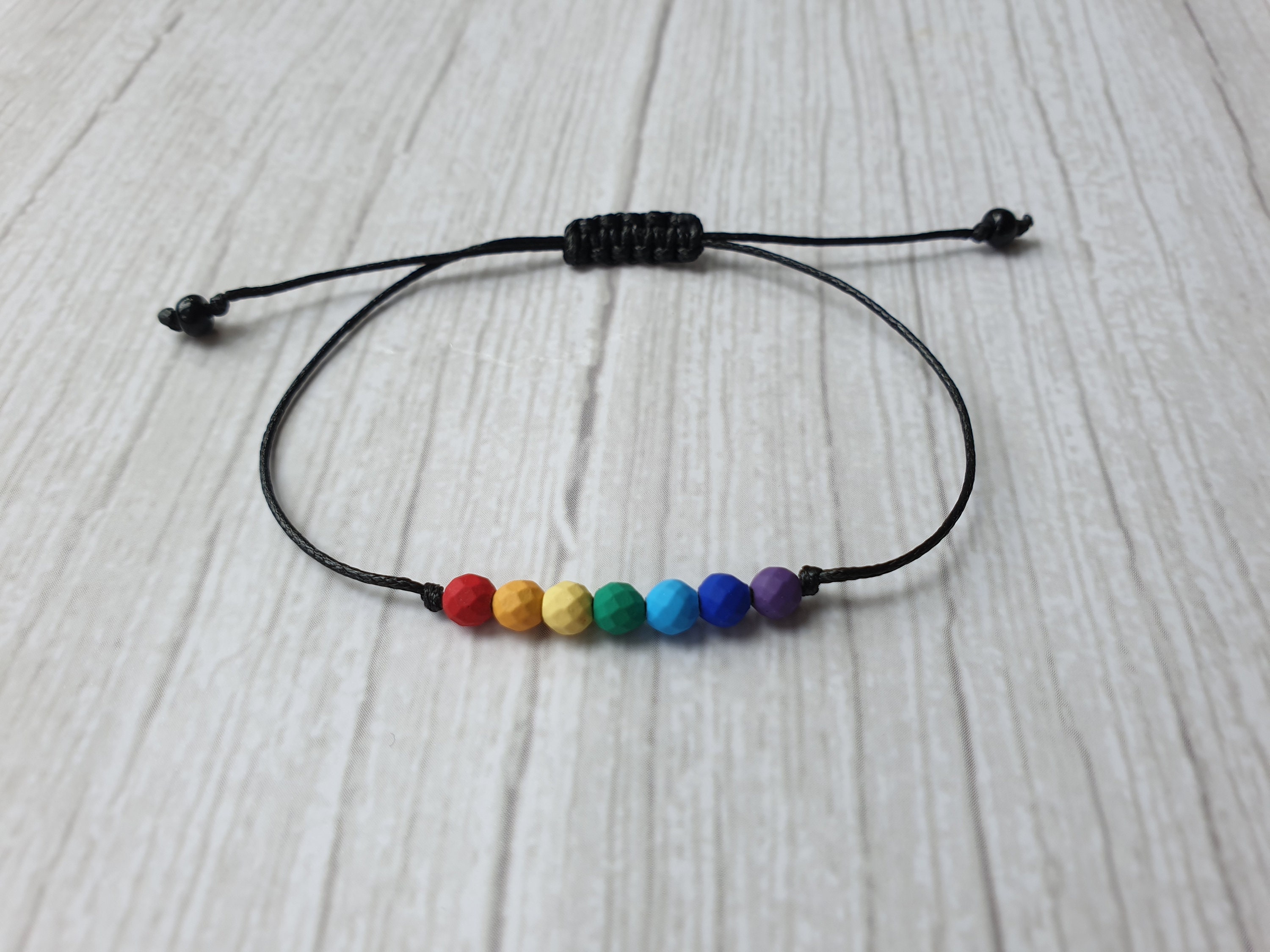 Rainbow Bracelet Rainbow String Bracelet Pride Bracelet - Etsy