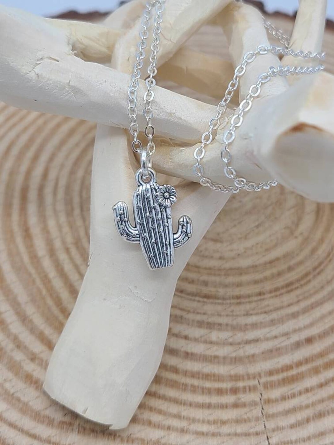 Silver Tone Saguaro Cactus Necklace - Etsy