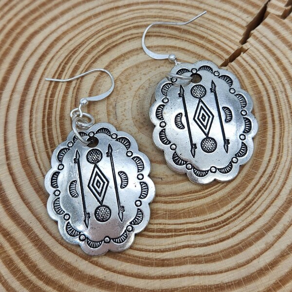Concho Earrings - Etsy