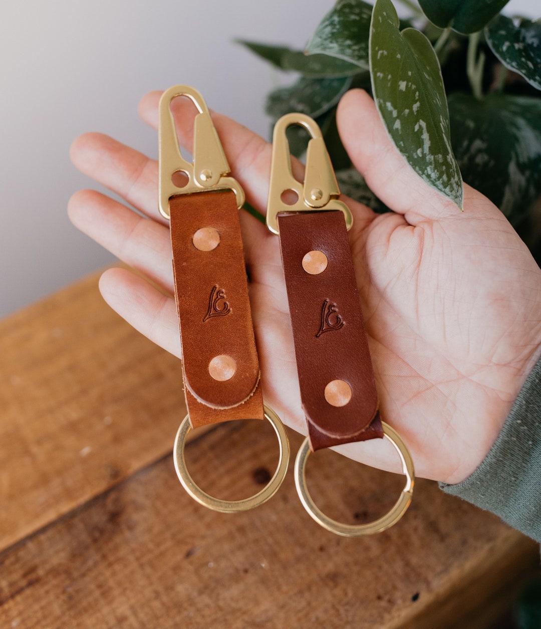 Leather Key Fob | Minimal, Simple | Gift for Him, Dad, Brother, Husband ...