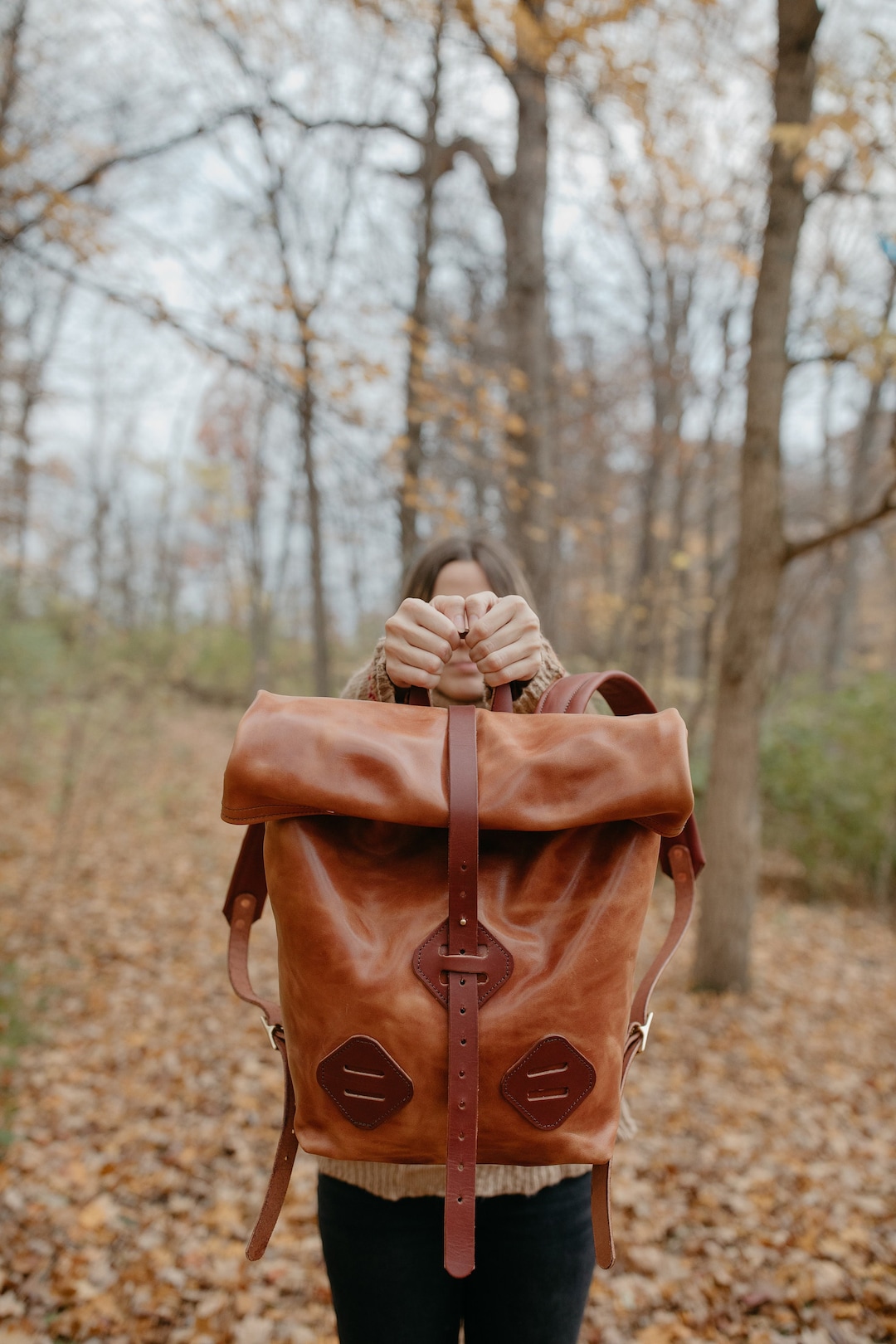Legacy Leather Rolltop Ruck Sack Backpack | Bag | Carry-on | Over Night ...