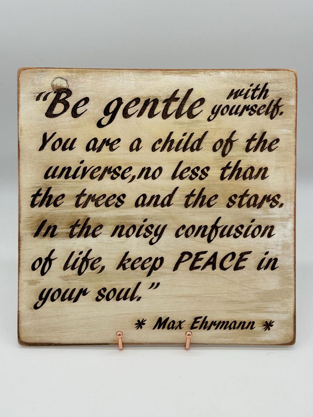 Be Gentle With Yourself/ Keep Peace in Your Soul.../ Khaki Line - Etsy