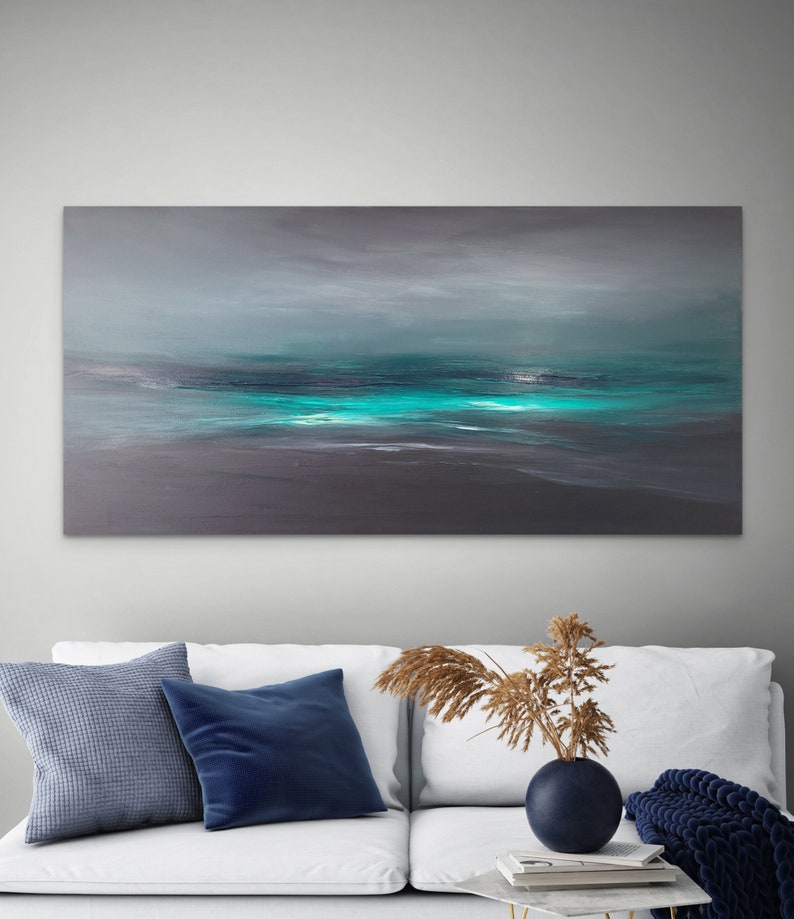 Large Original Minimalist Landscape Wall Art 24 X 48 Inch - Etsy
