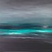 Large Original Minimalist Landscape Wall Art, 24 X 48 Inch Night Sea ...