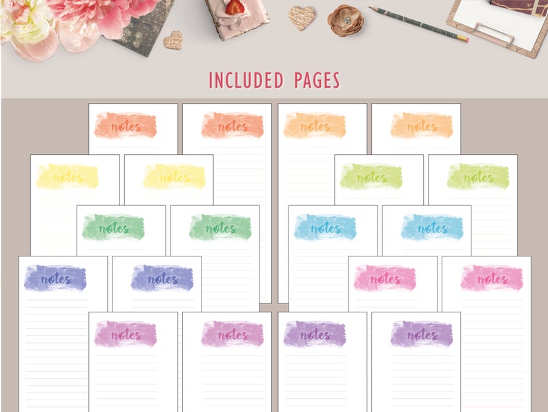 Lined Paper Printable Skinny Classic Planner Printable in - Etsy