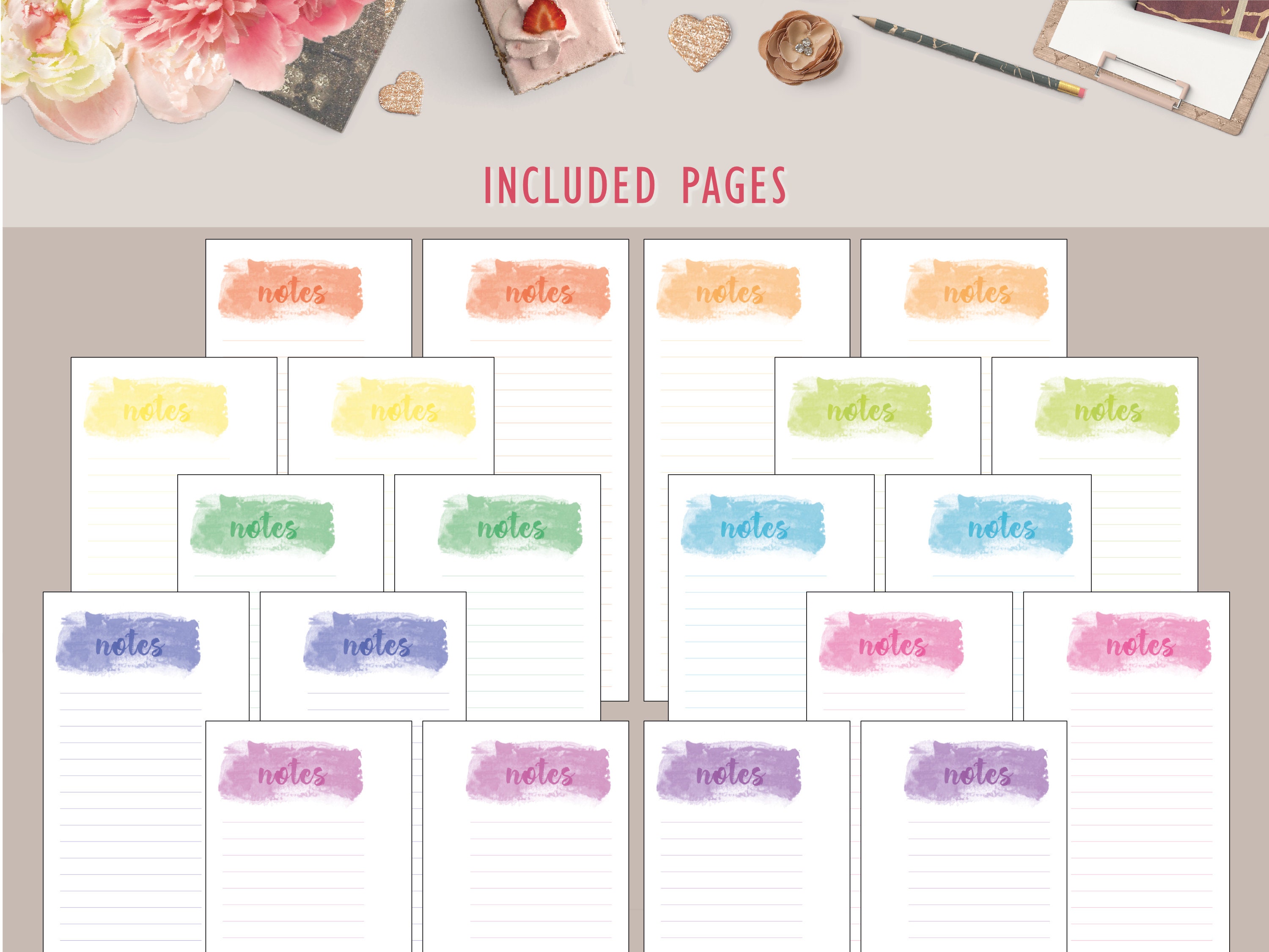 Lined Paper Printable Skinny Classic Planner Printable in - Etsy