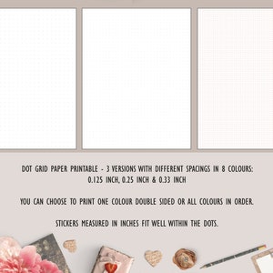 Dot Grid Paper Printable, Big Planner Printable / Letter Size Planner ...