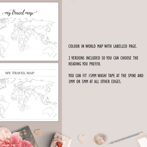 World Travel Map Tracker, Classic Planner Printable - Etsy