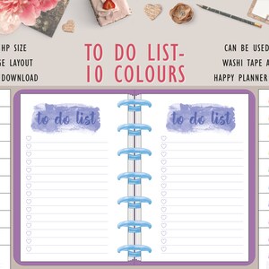 To Do List Printable, Mini Planner Printable in Rainbow Colors - Etsy