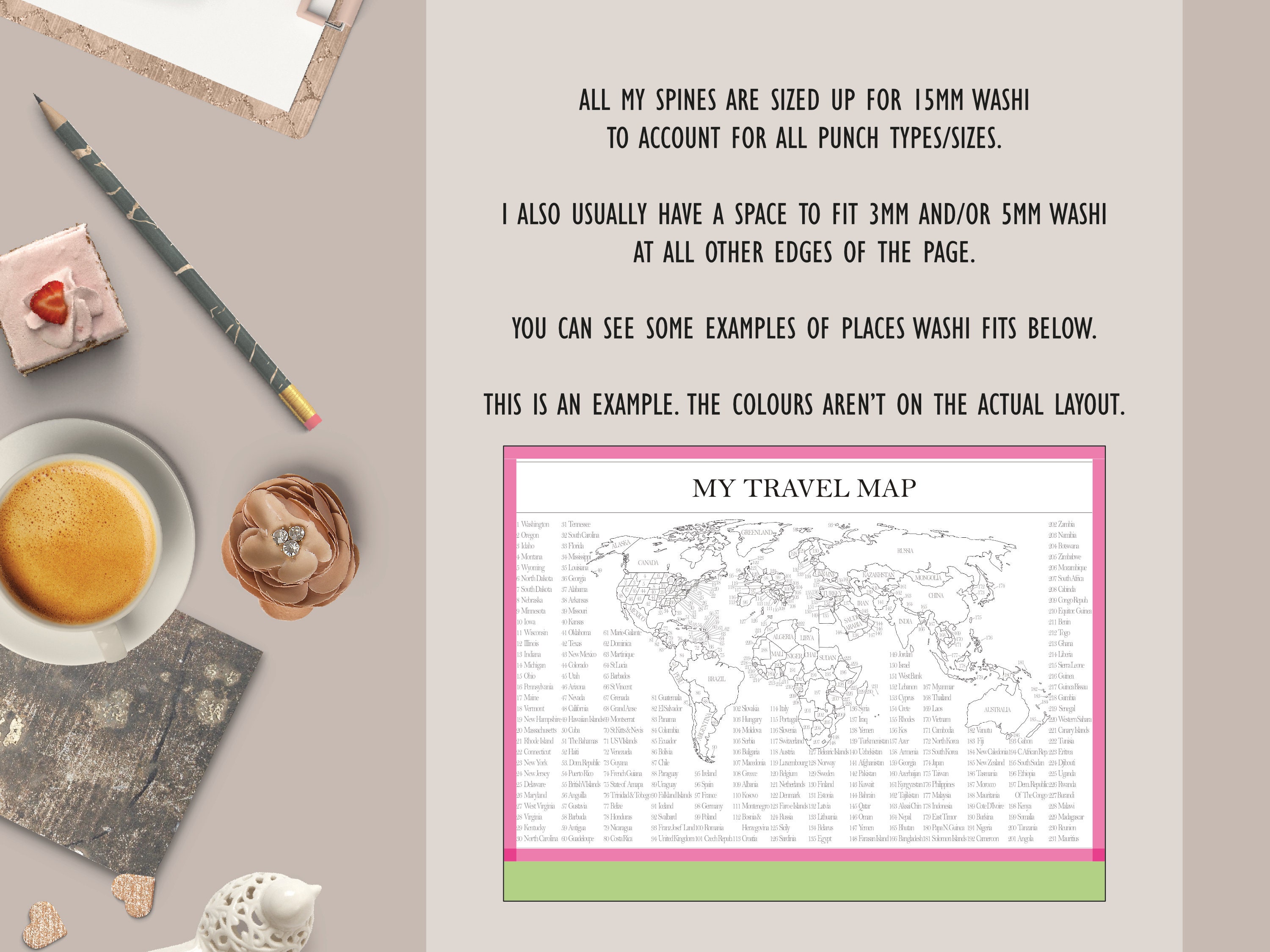 World Travel Map Tracker, Classic Planner Printable - Etsy