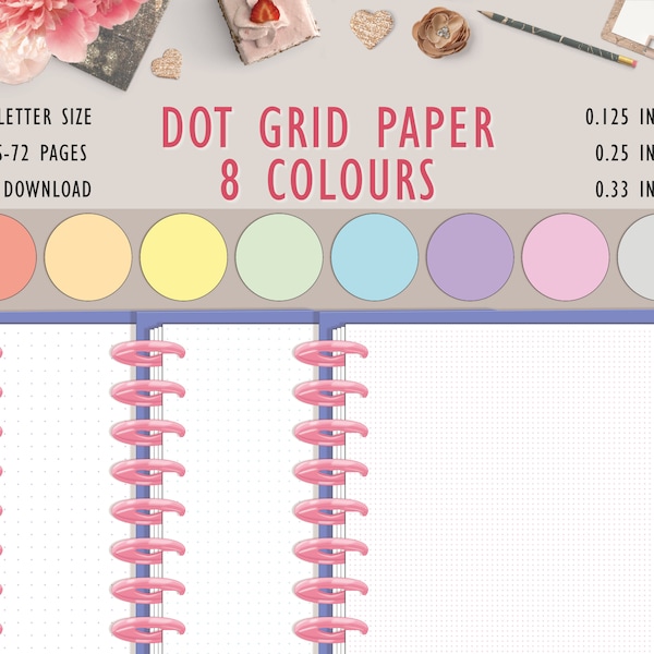 Printable Letter Size Dot Grid - Etsy