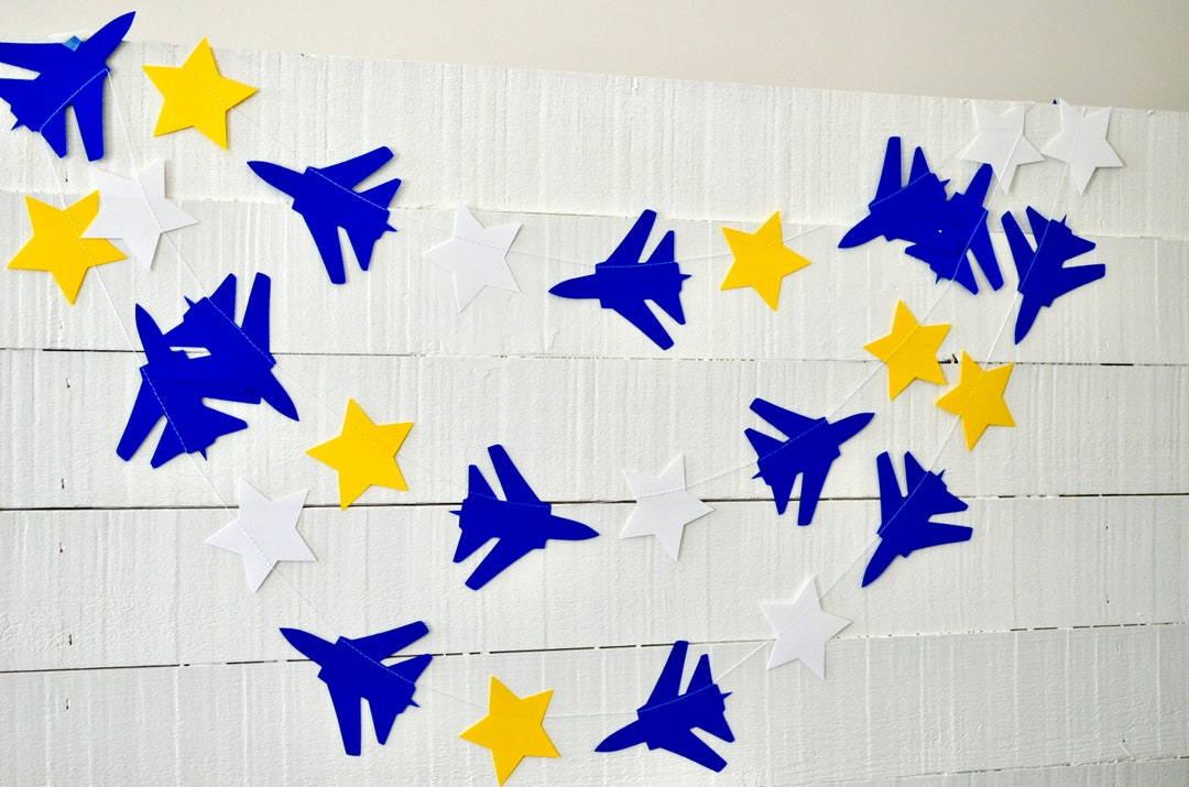 Blue Angels Birthday Decorations Military Jet Birthday - Etsy