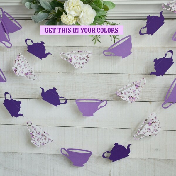 Tea Party Banner - Etsy