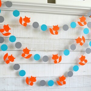 Fox Garland, Woodland Theme Fox Banner, Wild One Birthday Party, Fox ...