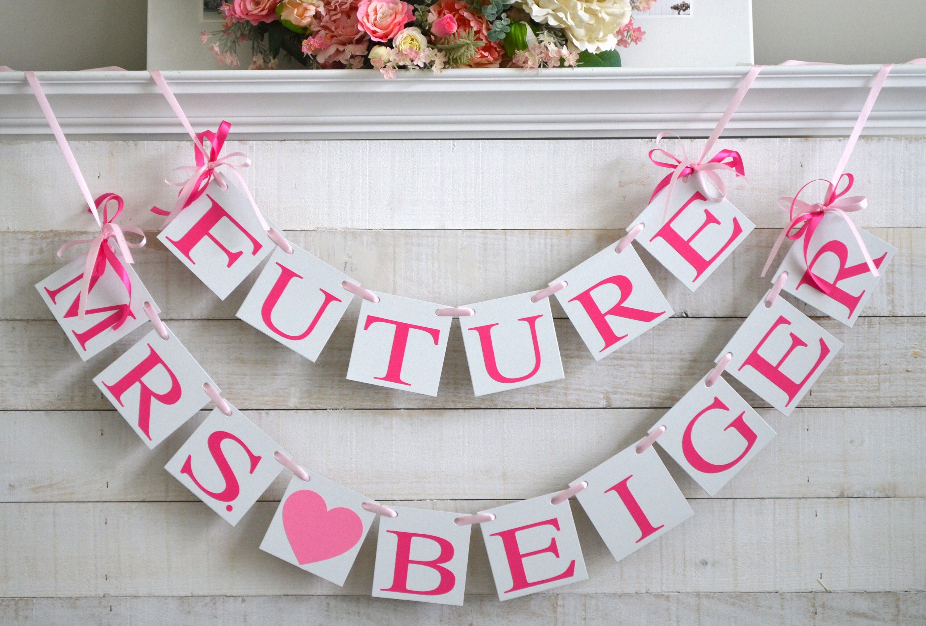 Future Mrs Banner Bridal Shower Banner Pink Future Mrs | Etsy