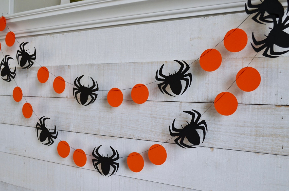 Spider Garland Spider Banner Tarantula Spider Halloween - Etsy