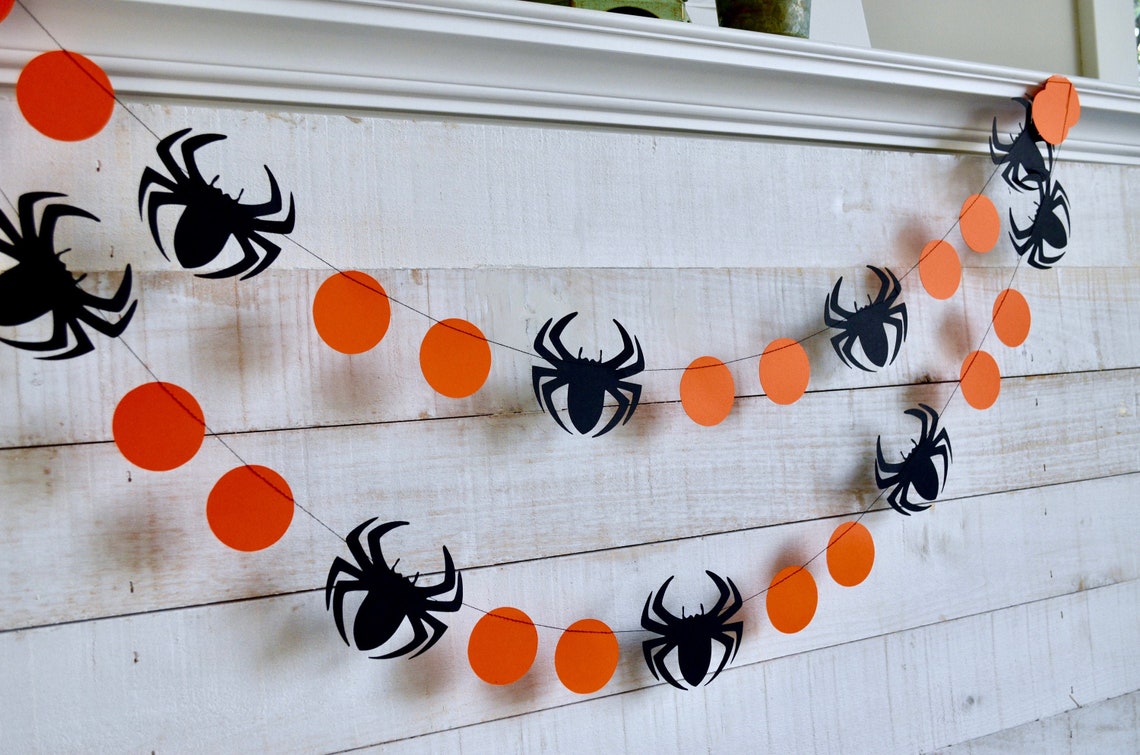 Spider Garland Spider Banner Tarantula Spider Halloween - Etsy