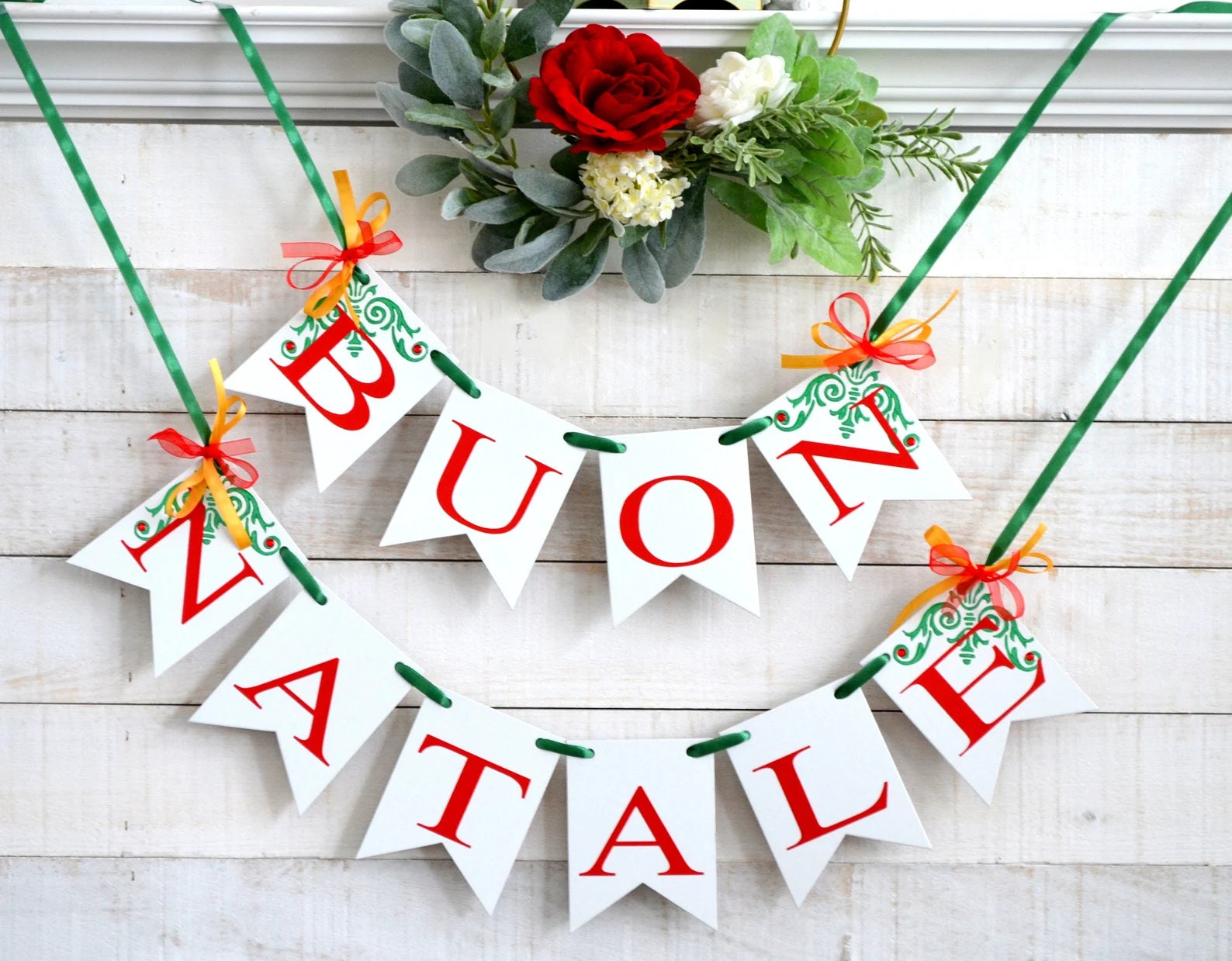 Buon Natale Banner Italian Christmas Banner Vintage Italian - Etsy