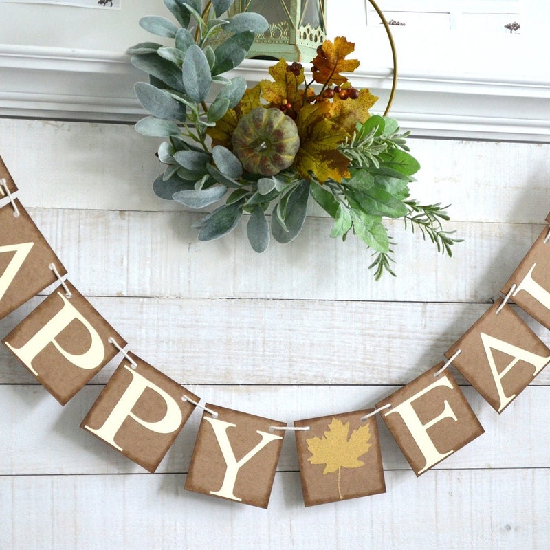 Fall Leaf Banner - Etsy