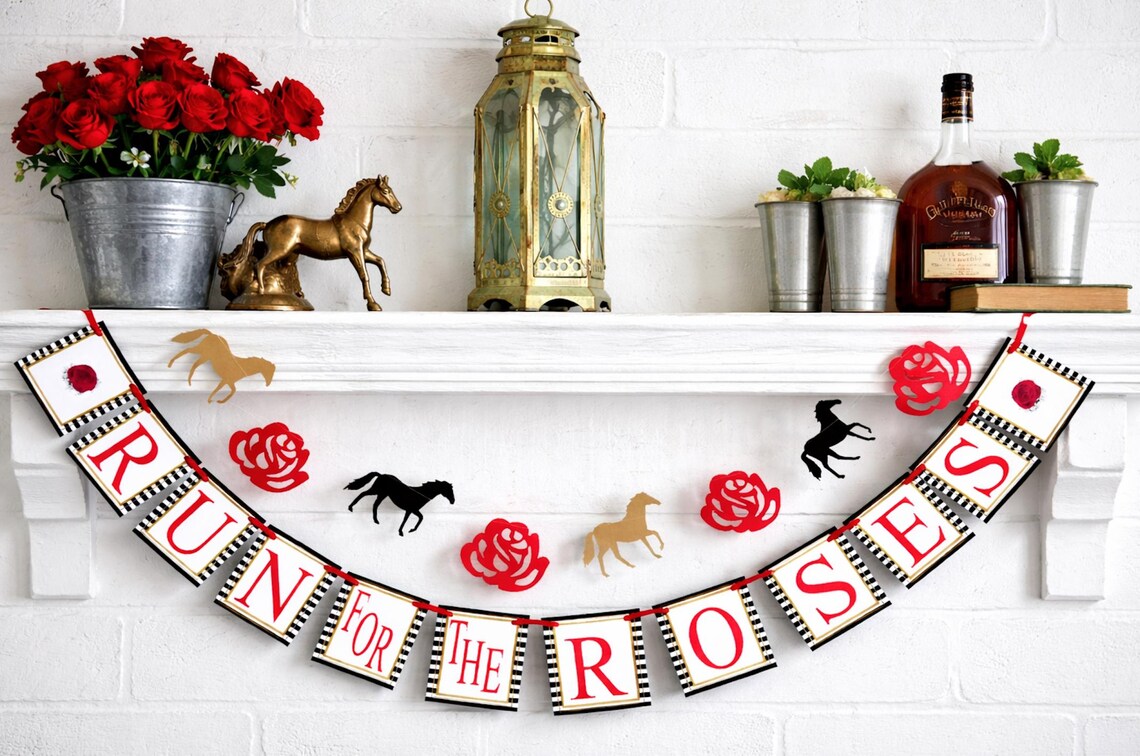 Run for the Roses Banner: Kentucky Derby Party Decoration - Etsy
