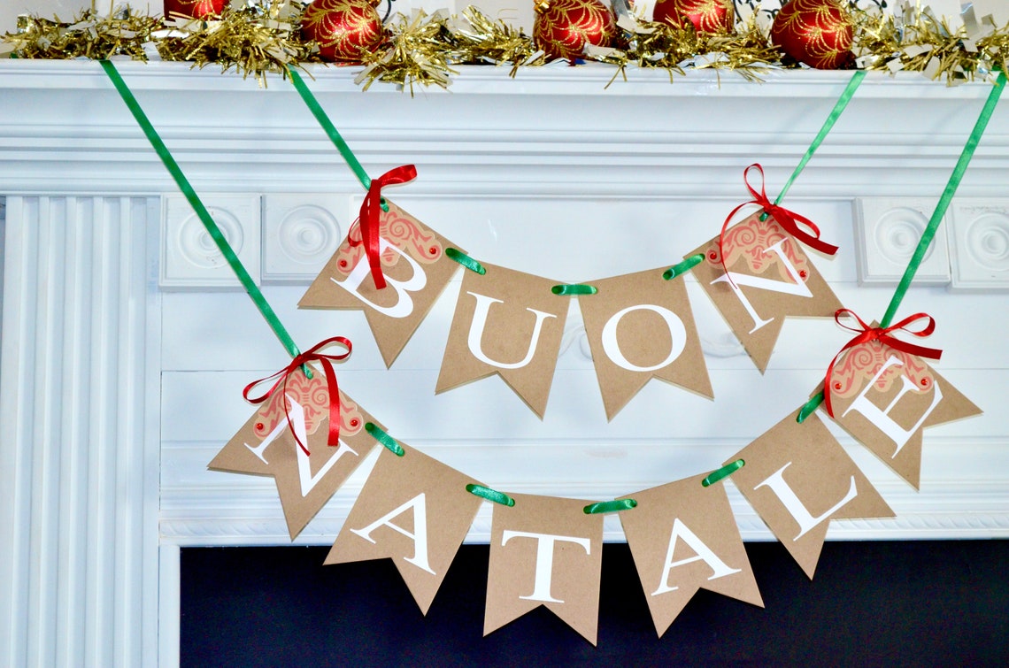 Buon Natale Banner: Italian Christmas Decoration, Photo Backdrop - Etsy