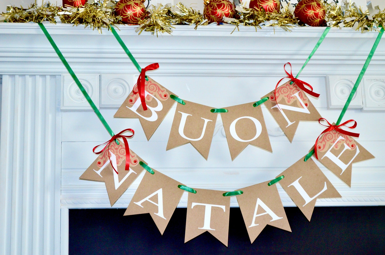 Buon Natale Banner Italian Christmas Banner Vintage Italian - Etsy