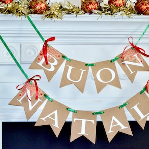 Buon Natale Banner: Italian Christmas Decoration, Photo Backdrop - Etsy
