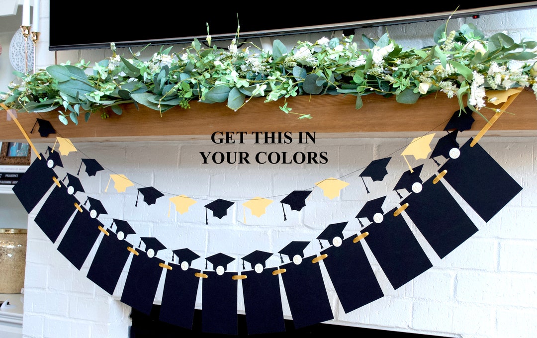 Graduation Photo Banner: Kindergarten to 12th Grade, Cap Garland - Etsy